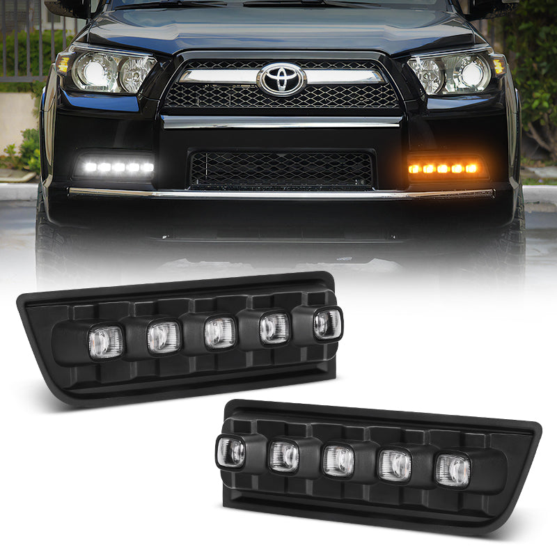 2010-2013 Toyota 4Runner Switchback DRL LED Fog Lights Lamps with Turn ...