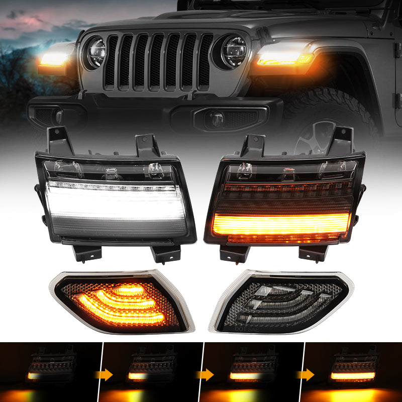 Jeep Wrangler JL & Gladiator JT LED Turn Signals & Side Marker Lights Combo