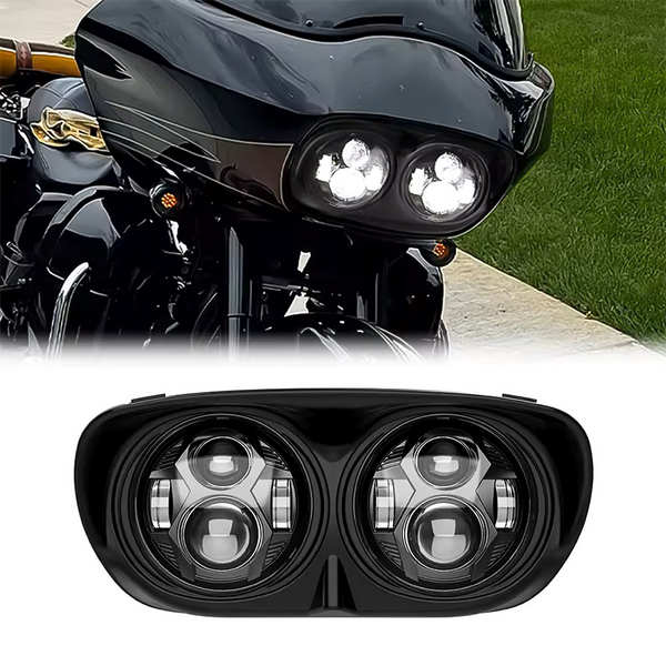Harley Dual Headlight with Bezel