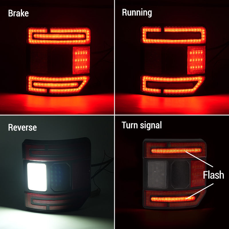 2020-2024 Jeep Gladiator LED Tail Lights Assembly with Smoke Lens