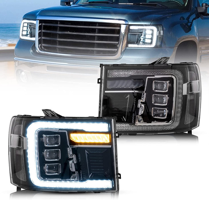 2007-2013 GMC Sierra 1500 2500HD 3500HD LED Headlights