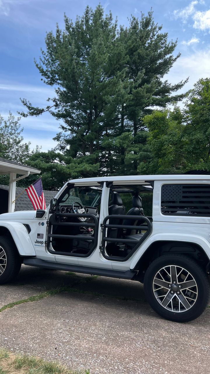 Exceedfab | Offroad Tube Door with Side View Mirror for Jeep Wrangler