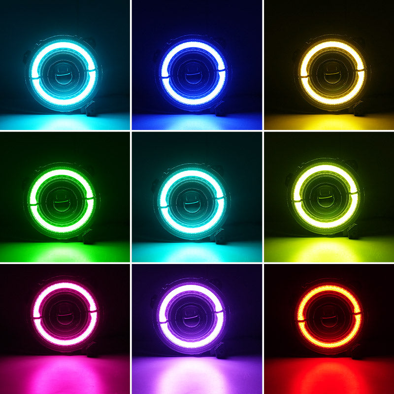Upgrade Jeep Headlights LED RGB-W Halo – Bright for JL & JT
