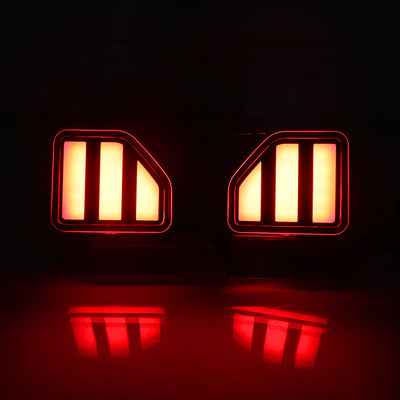 Jeep Wrangler JL Rear Bumper LED Lights with Turn Signals and DRL