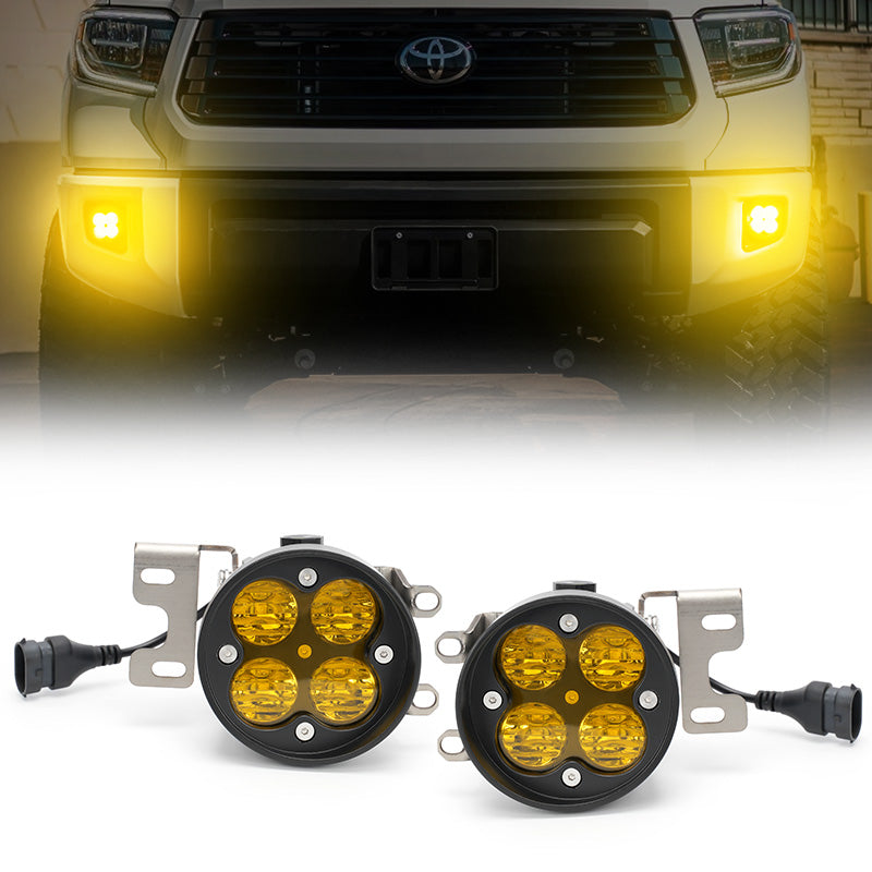 2014-2021 Toyota Tundra LED Fog Lights with Yellow Lens