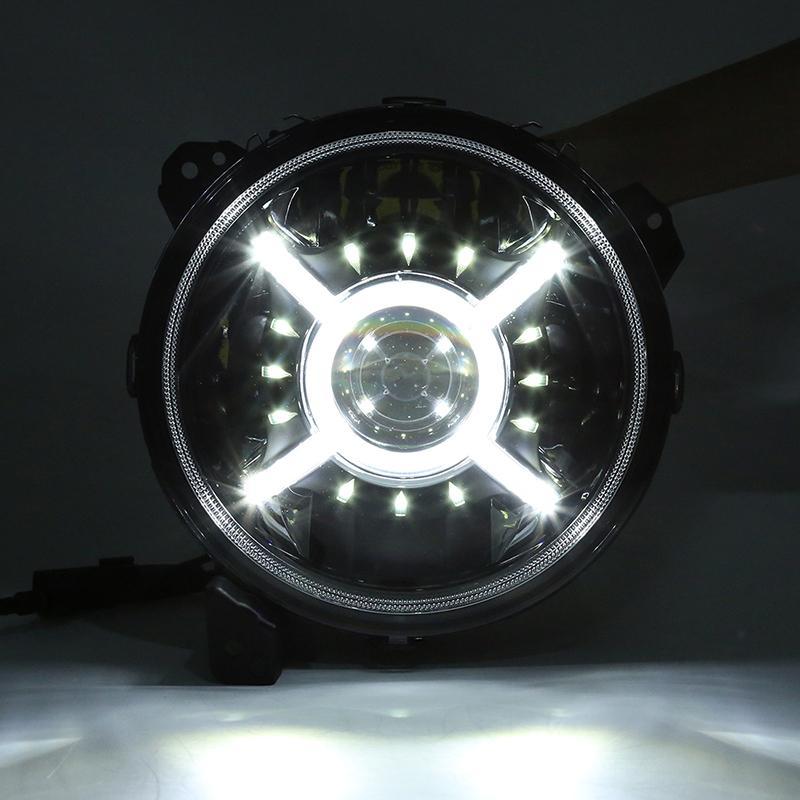 Devil Eyes LED Headlights + Fog Lights for Jeep Wrangler JL